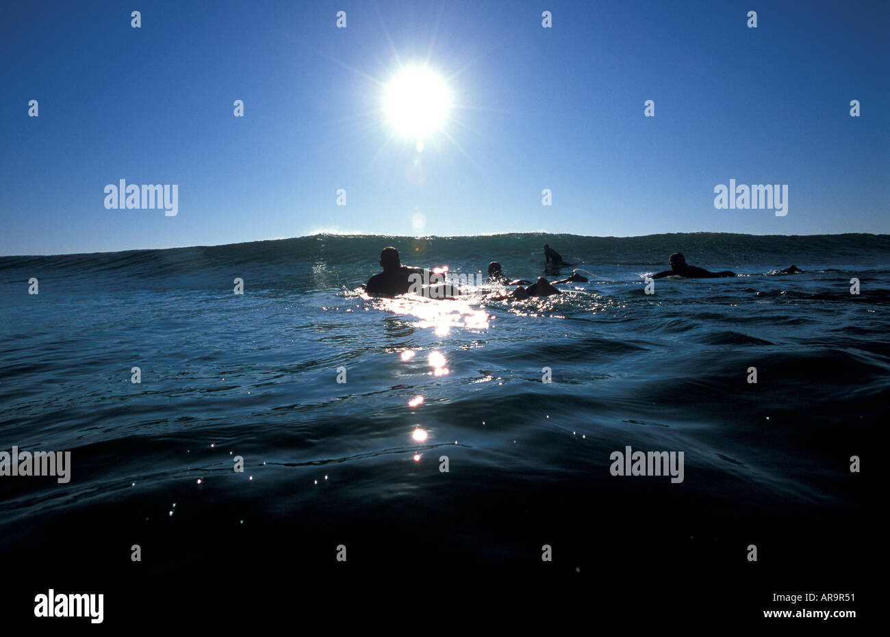 Surfing in Jersey Channel Islands Stock Photo - Alamy