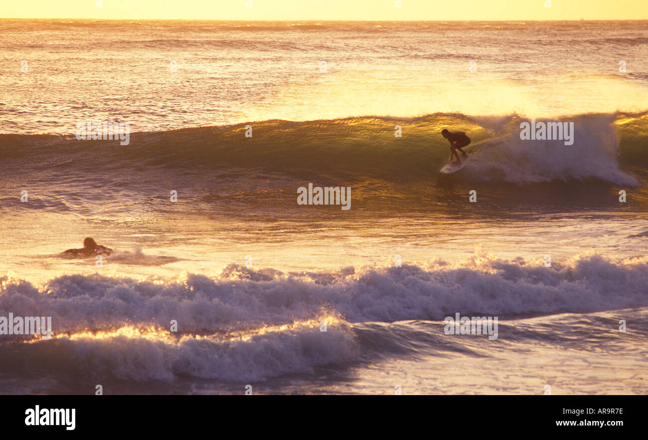 Surfing in Jersey Channel Islands Stock Photo - Alamy