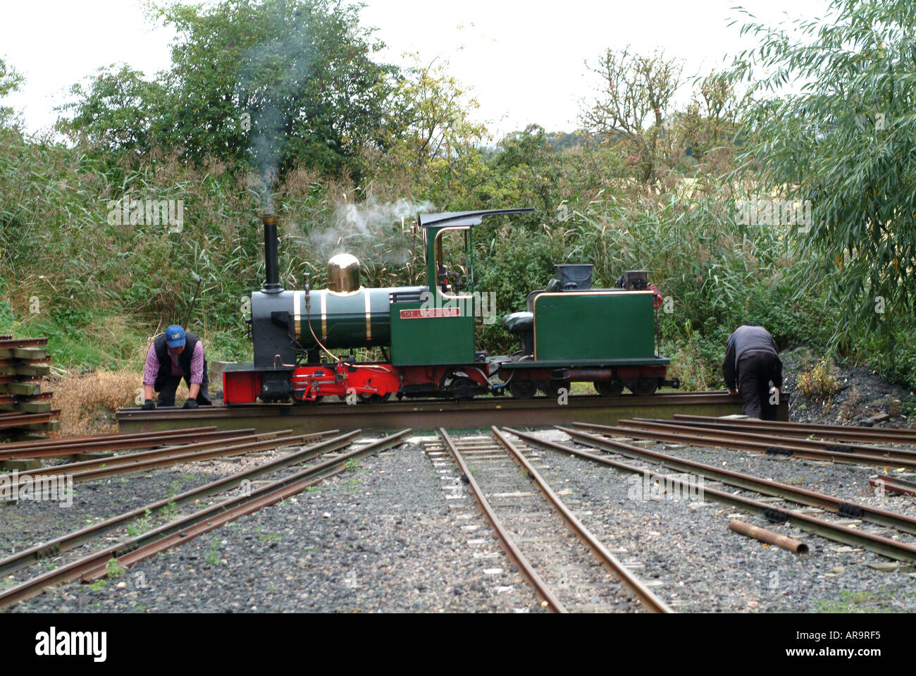 The Lady Augusta Miniature Steam Engine on Turntable at Heatherslaw ...
