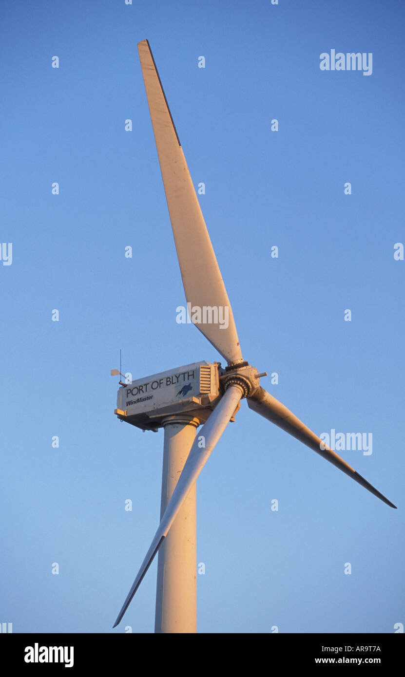 Wind Turbines on Blyth Harbour Northumberland England Stock Photo - Alamy