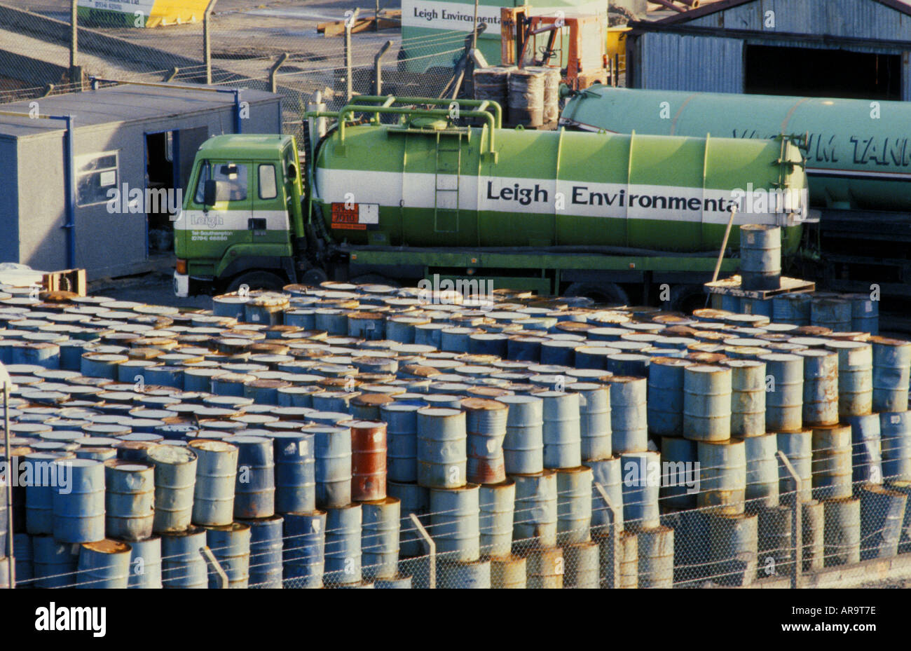 Toxic Waste Drums at Illegal Waste Site Wales UK Now cleared Stock ...
