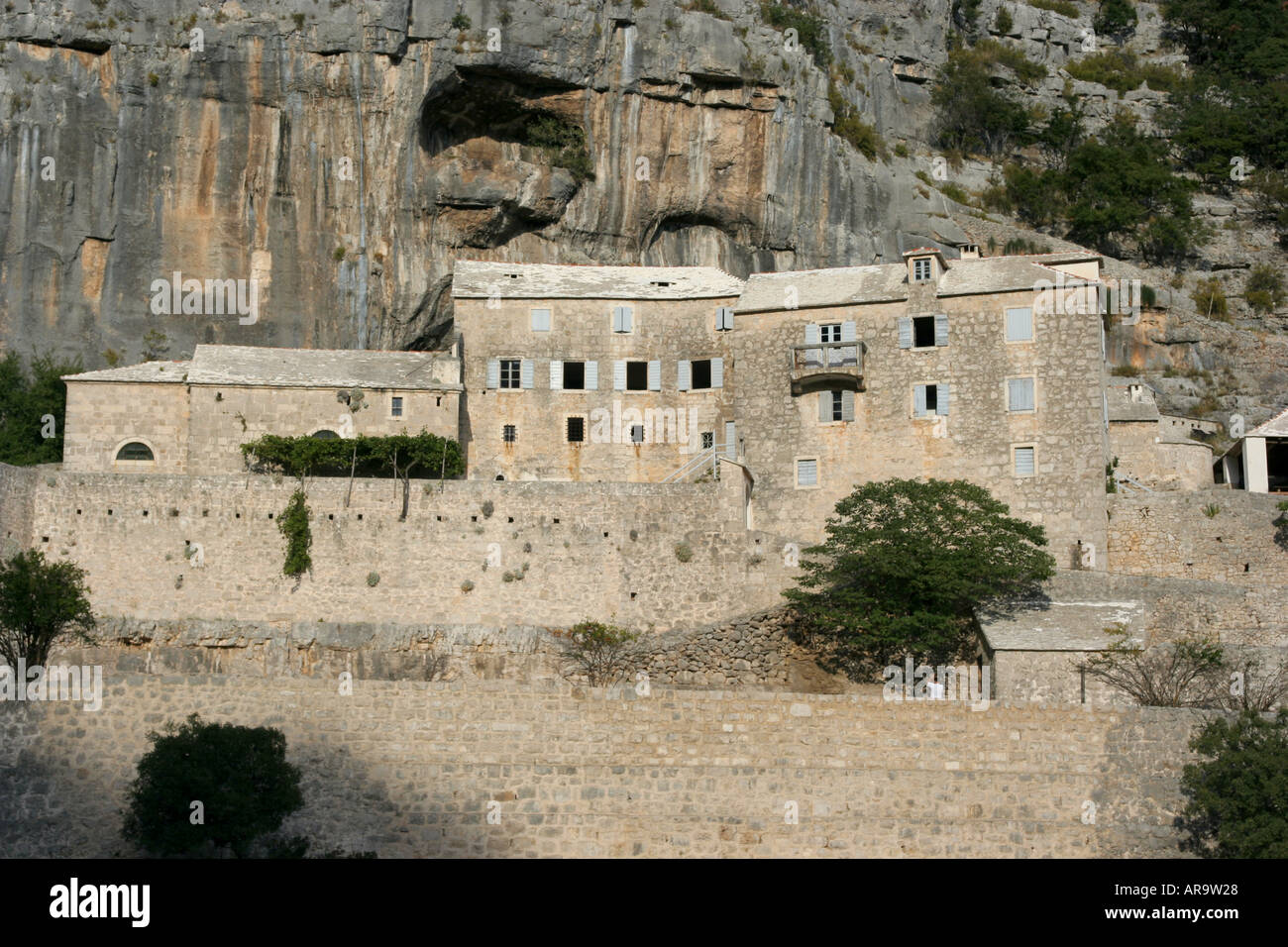 Monastery at Blaca hermitage Brac Island Croatia Stock Photo - Alamy