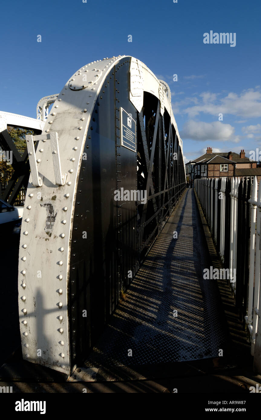 Northwich Town Swing Bridge over the River Weaver Northwich Cheshire ...