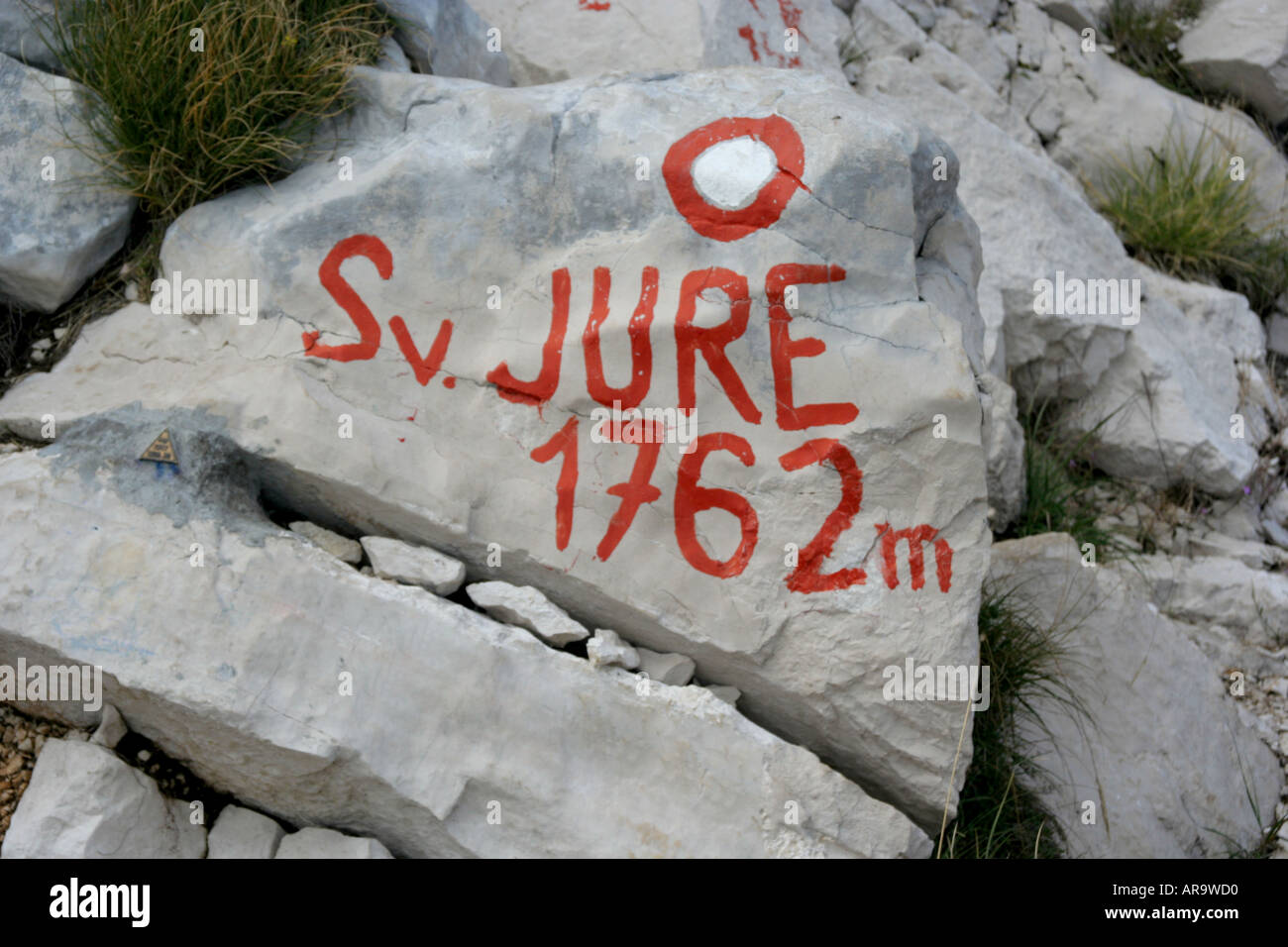 Sv Jure 1762 m the highest peak of Biokovo mountains Stock Photo - Alamy
