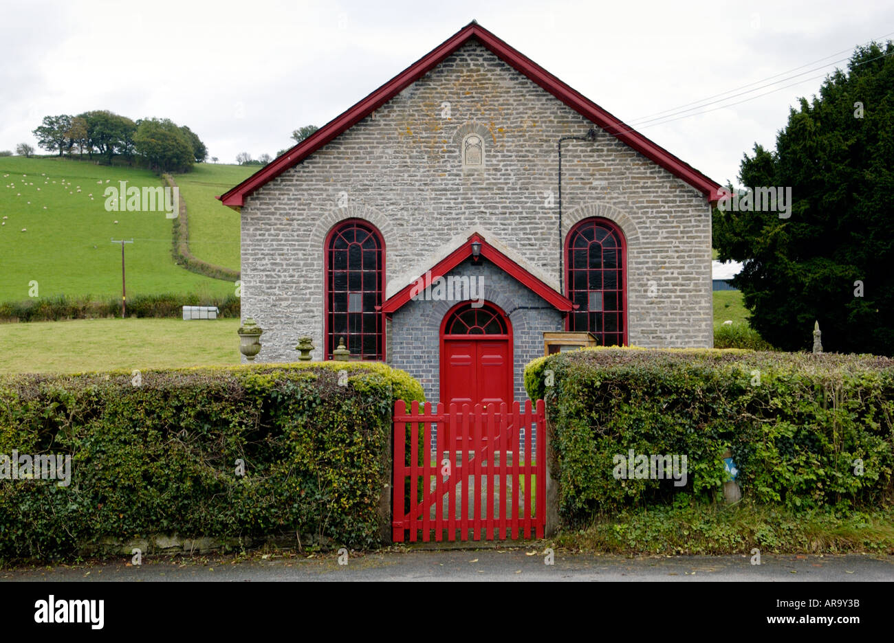 Hebron Congregational Chapel at Crickadarn Powys Wales UK dated 1854 ...