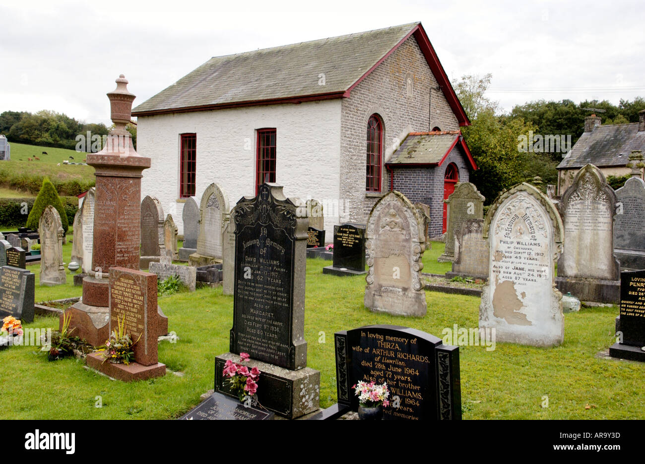 Hebron Congregational Chapel at Crickadarn Powys Wales UK GB dated 1854 ...
