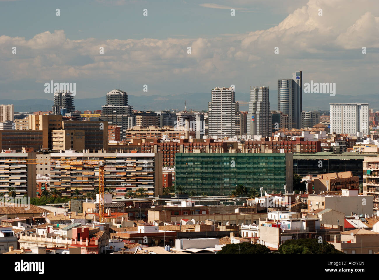 Aerial view over Valencia, Spain Stock Photo - Alamy