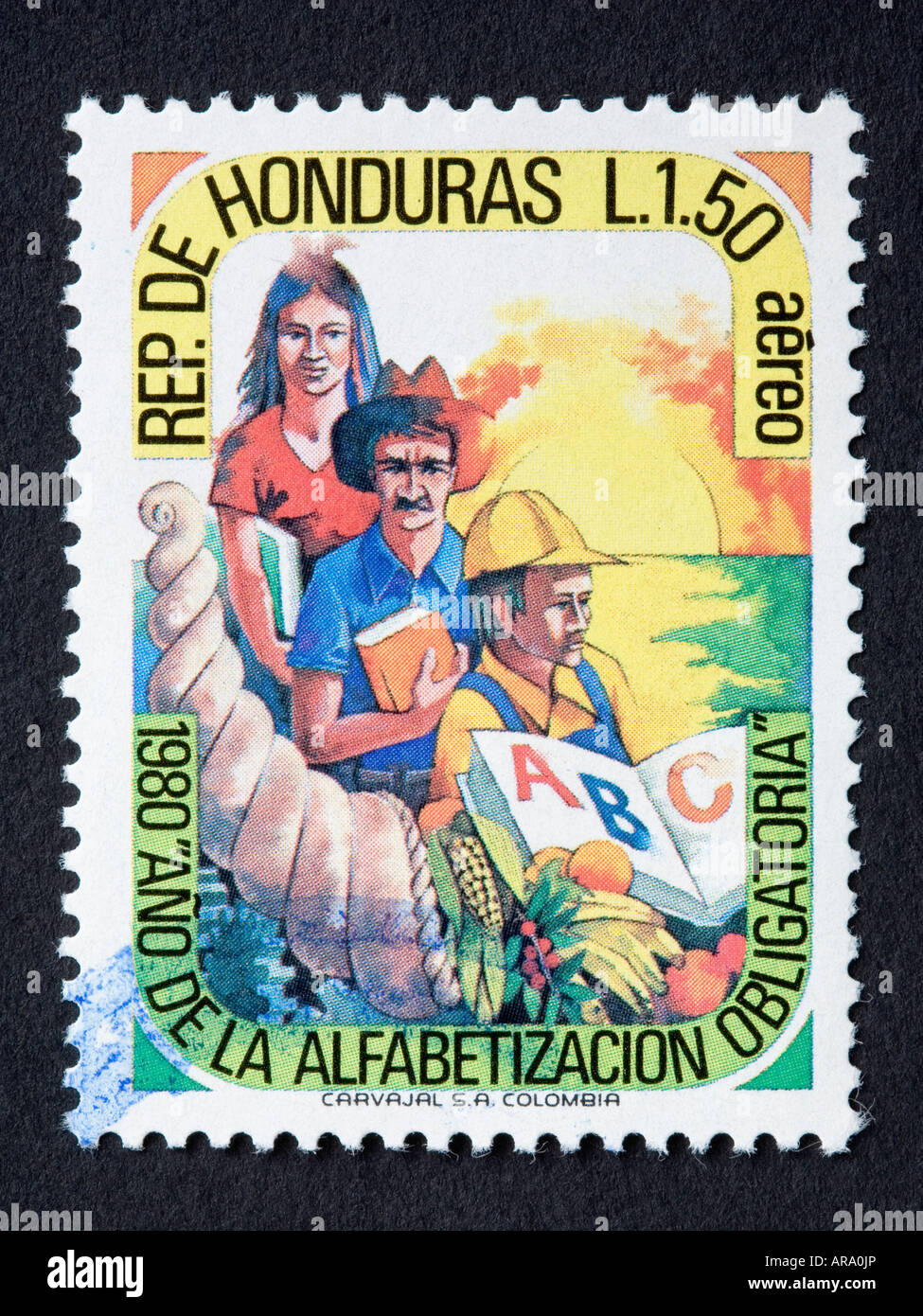 Honduras postage stamp Stock Photo - Alamy