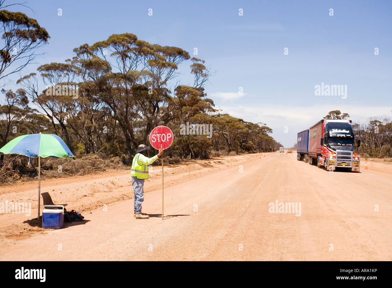 The A1 Highway which joins Eastern Australia to the West Stock Photo ...