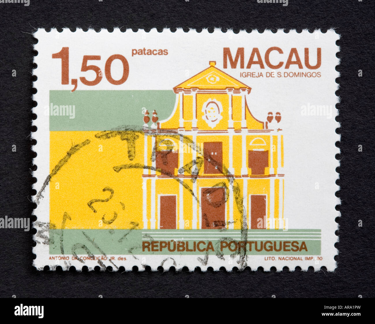 Macau postage stamp Stock Photo - Alamy