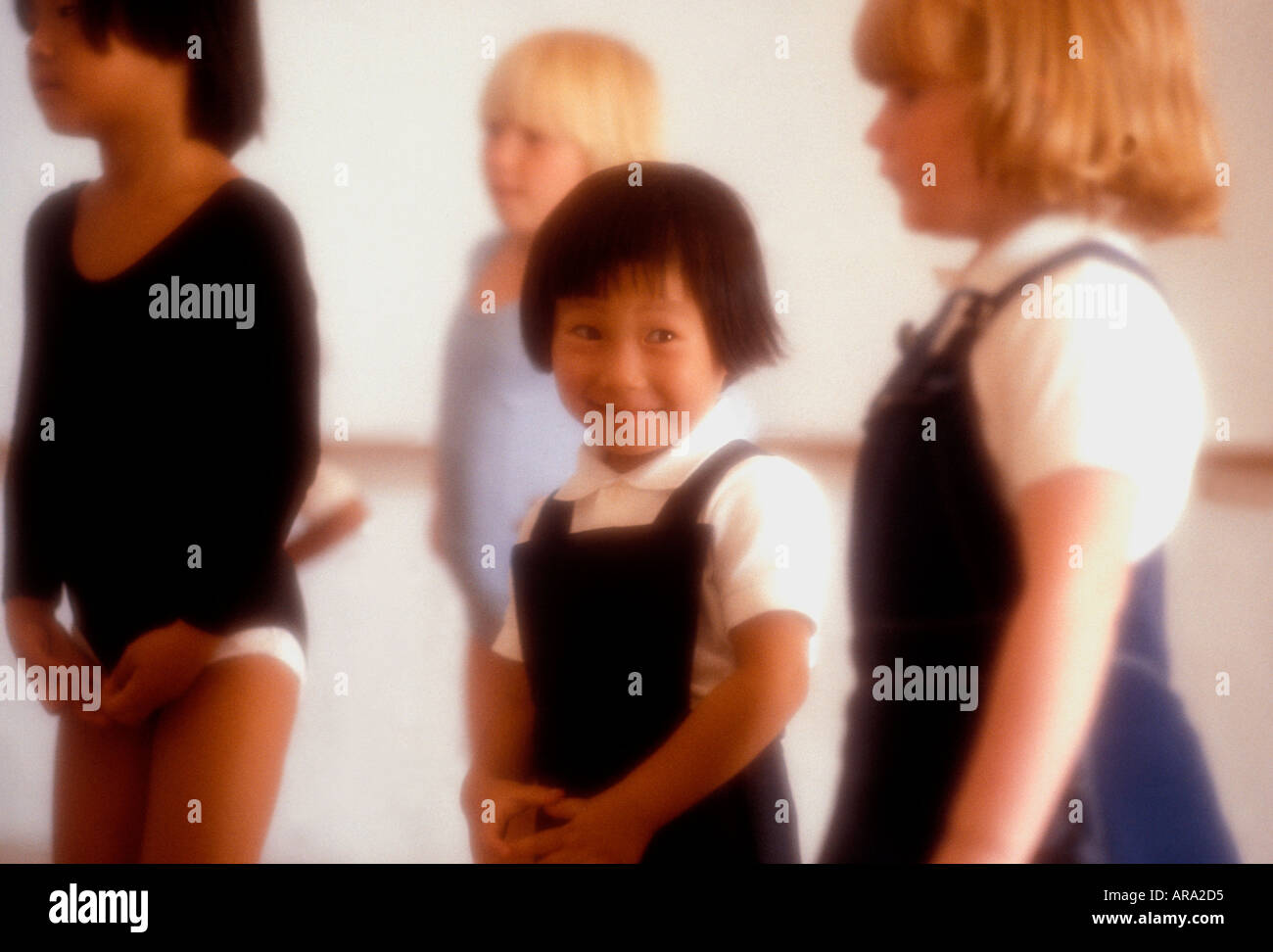 DANCE CLASS Oriental Asian Korean cute pretty infant girl dancing in ...