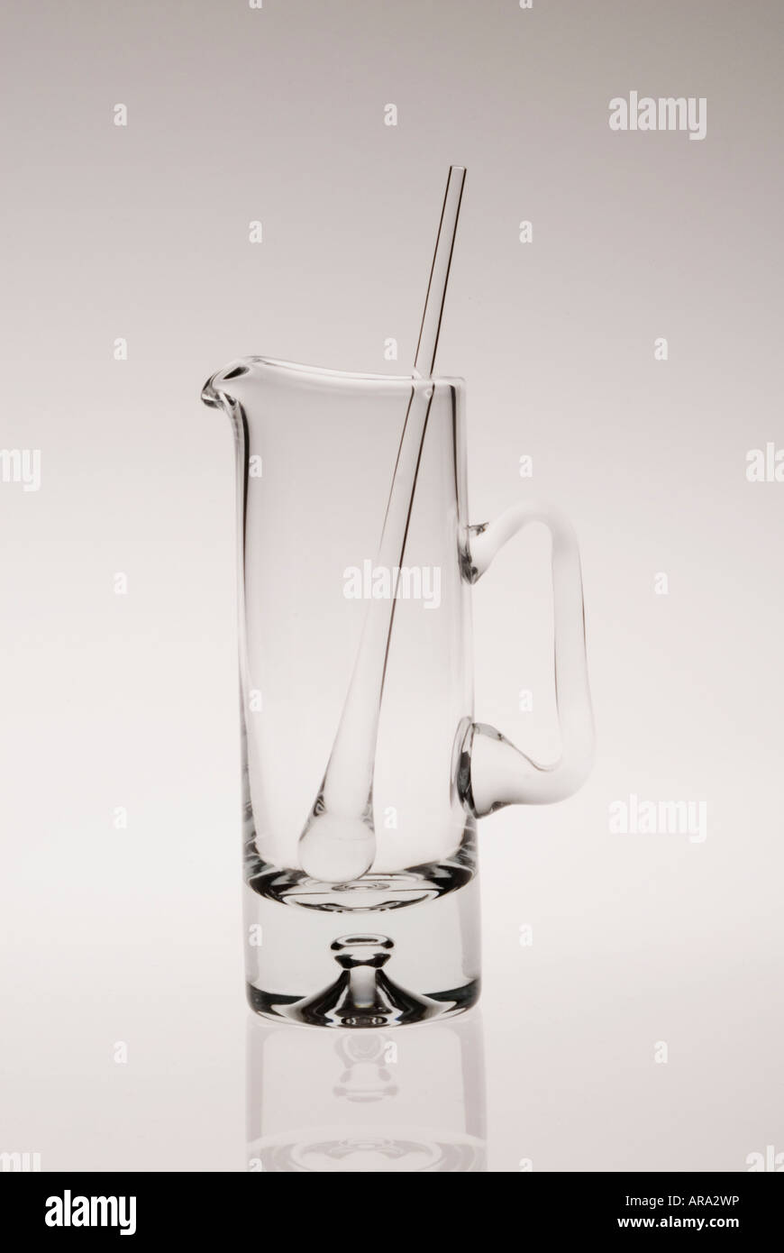 empty glass cocktail pitcher jug Stock Photo - Alamy