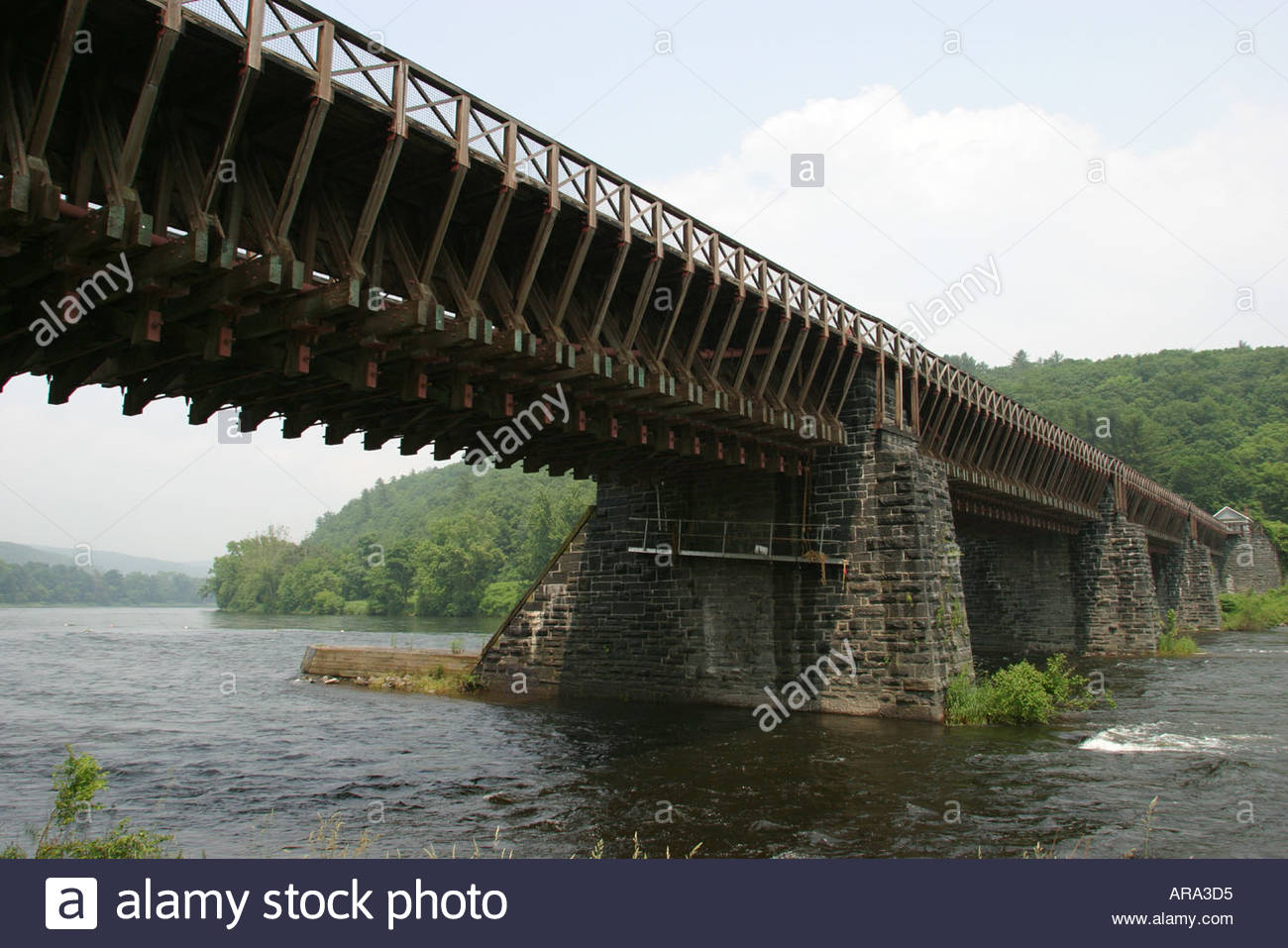 Pennsylvania Mountains Delaware River Lackawaxen Stock Photos ...