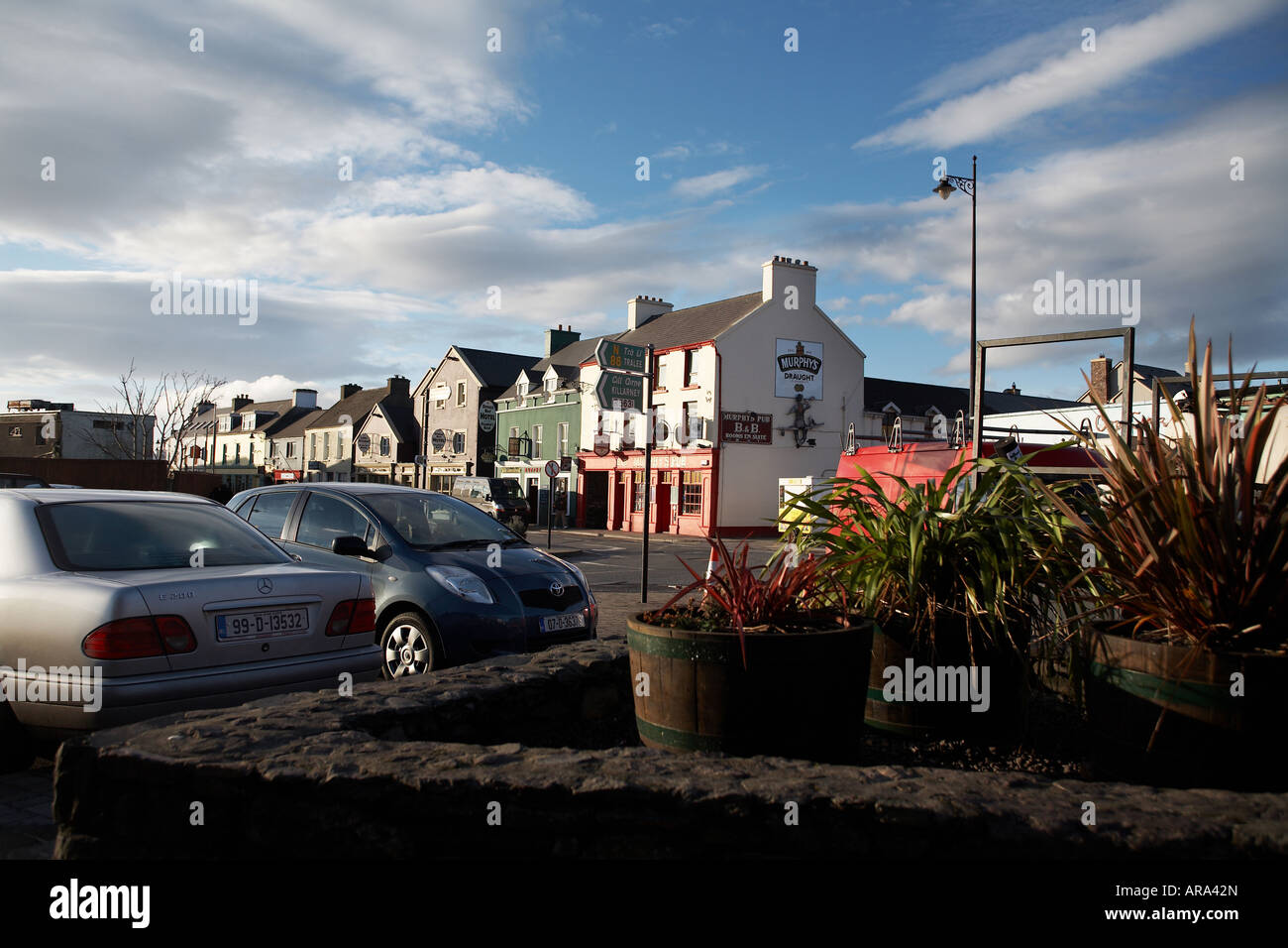 Wide View of Fishing Port with Shops in Dingle, Dingle Peninsula County ...