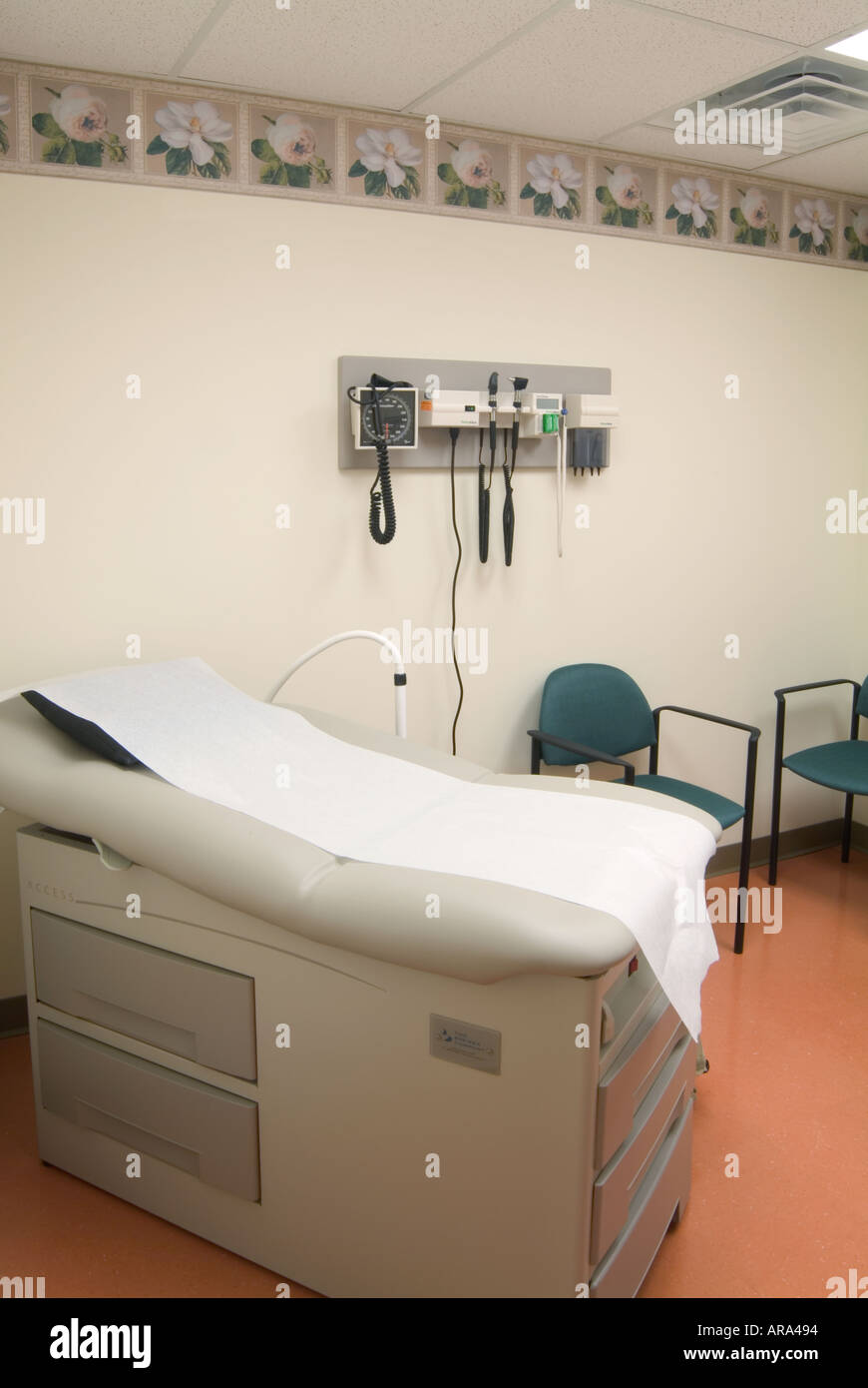 Medical center hospital infirmary sick bay usa stool exam table bed ...