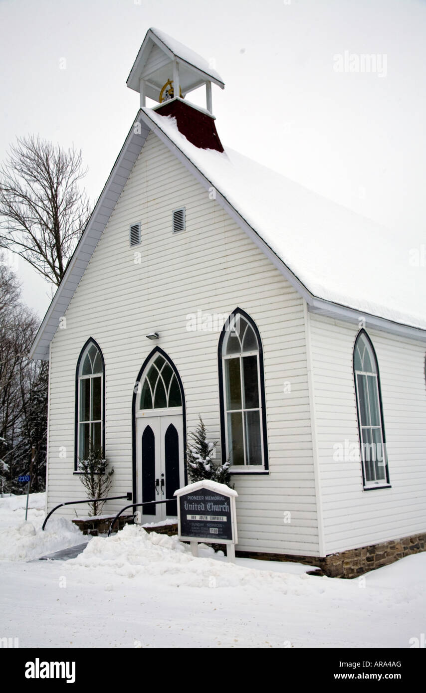 Small rural churches on the side of the road in Canada s Winter ...