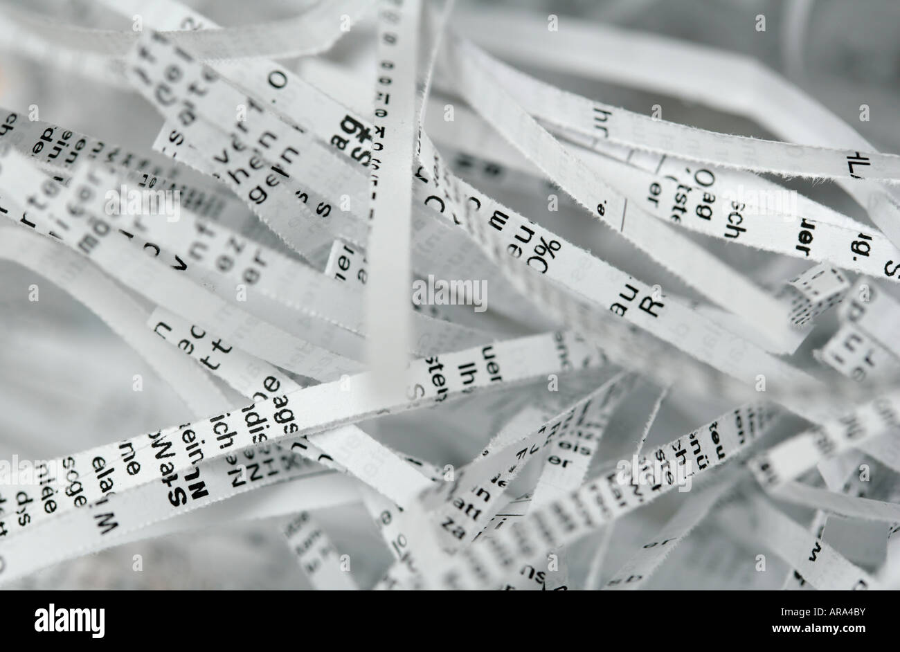 Documents shredded in a document shredder Stock Photo - Alamy