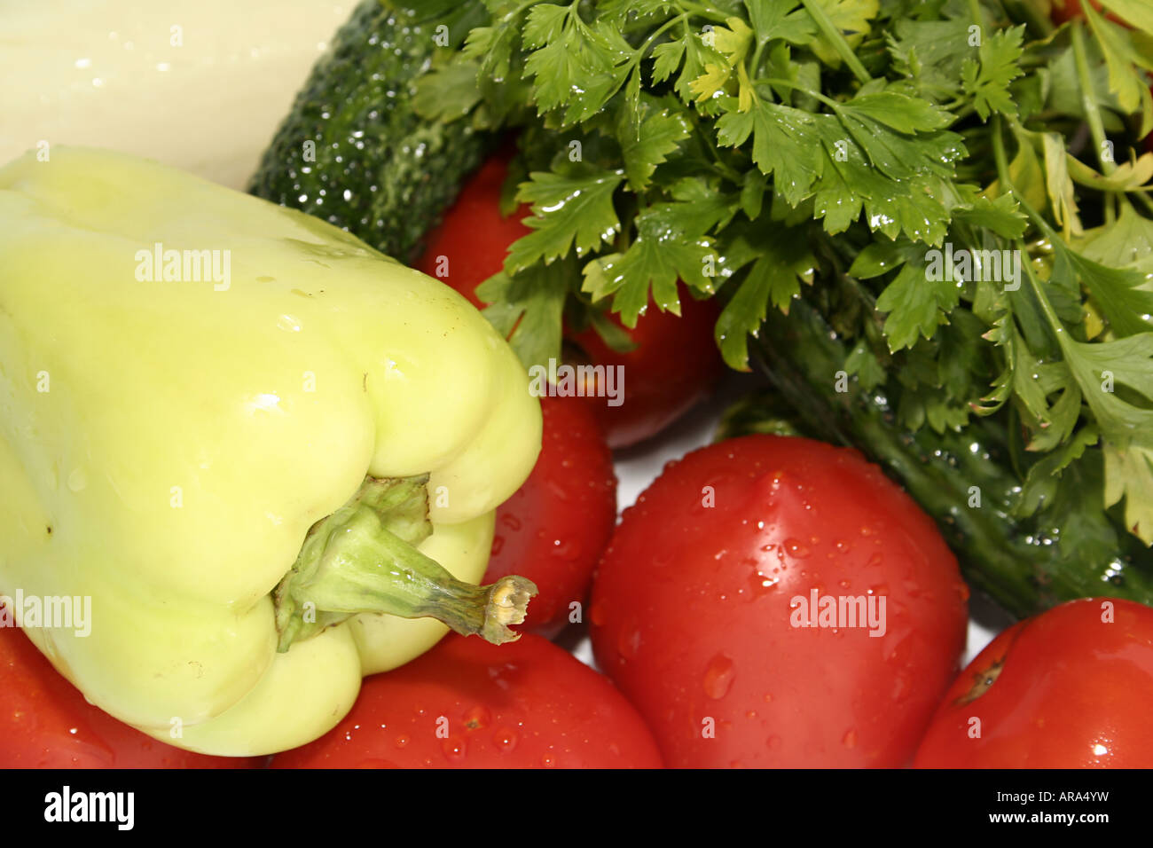 vegetable composition isolated on white Stock Photo - Alamy