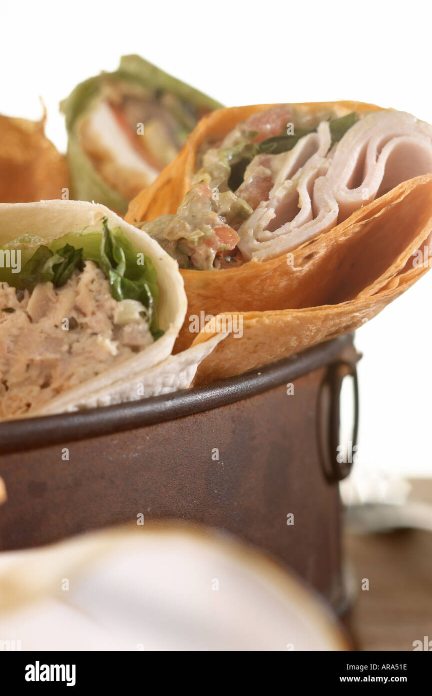 Various Sandwich Wraps Stock Photo - Alamy