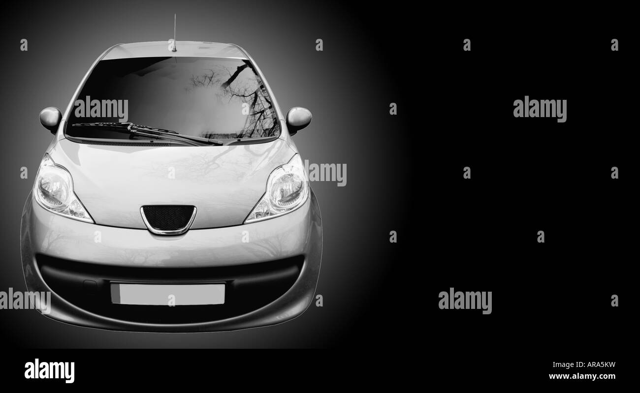 Interesting new car. Isolated on black Stock Photo - Alamy