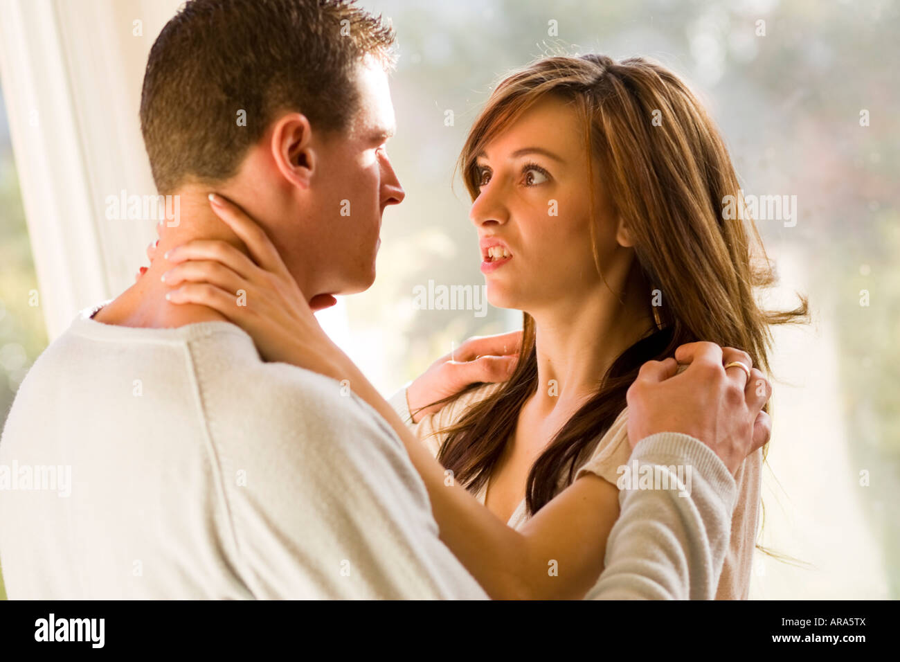 Couple domestic violence Stock Photo - Alamy