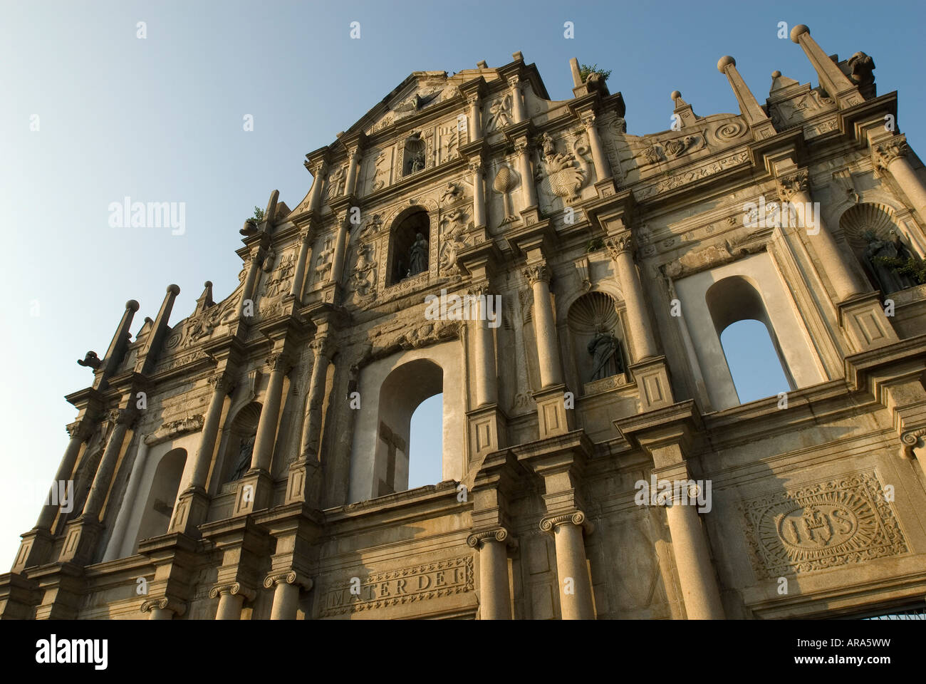 The Sacred Ruins of St Pauls Church, Macau, China Stock Photo - Alamy