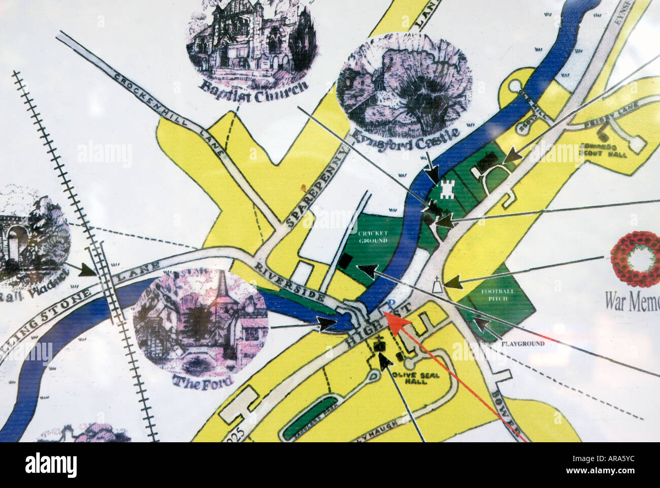 Map of Eynsford Kent Stock Photo - Alamy