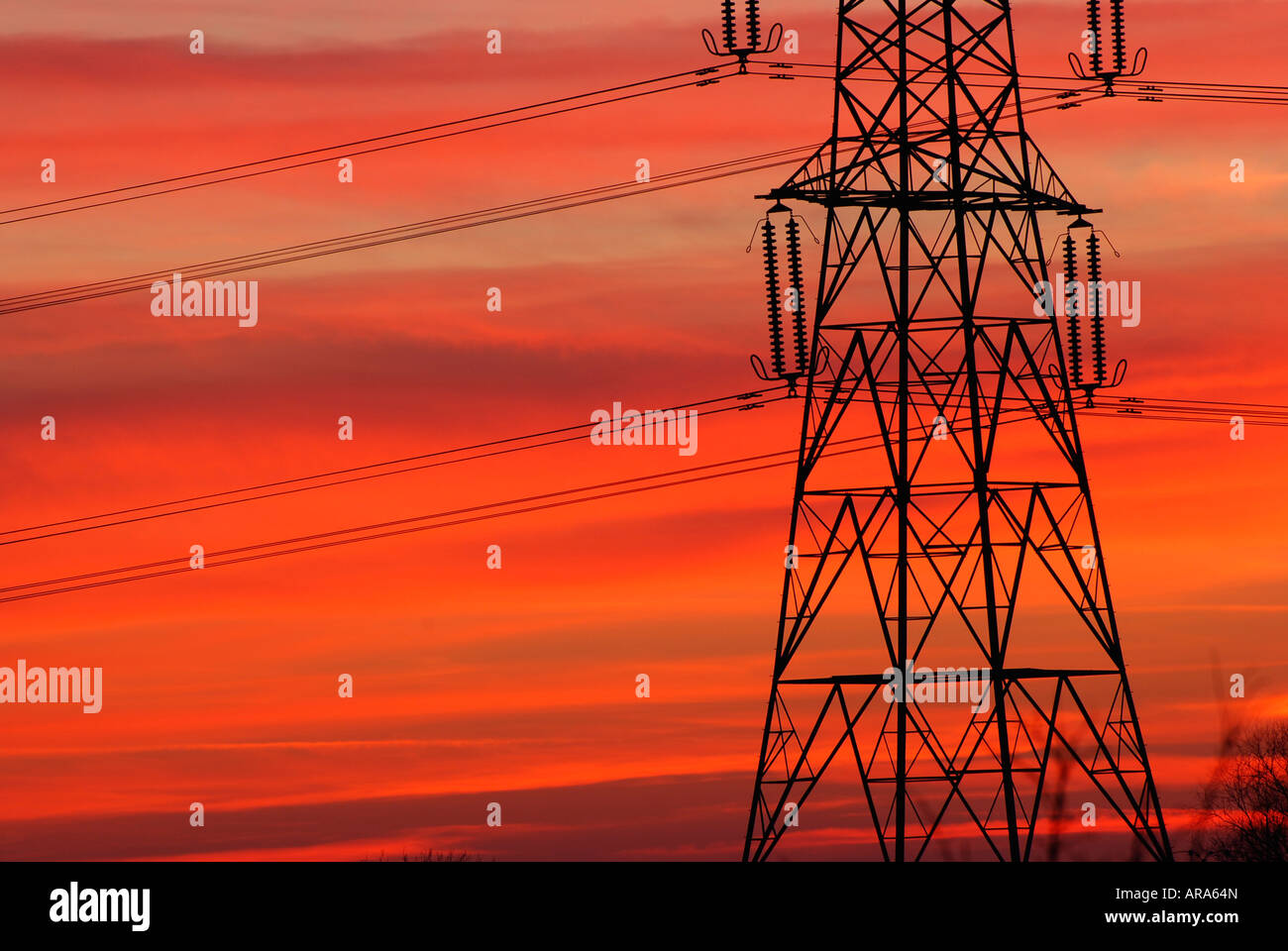 Sunset pylon hi-res stock photography and images - Alamy