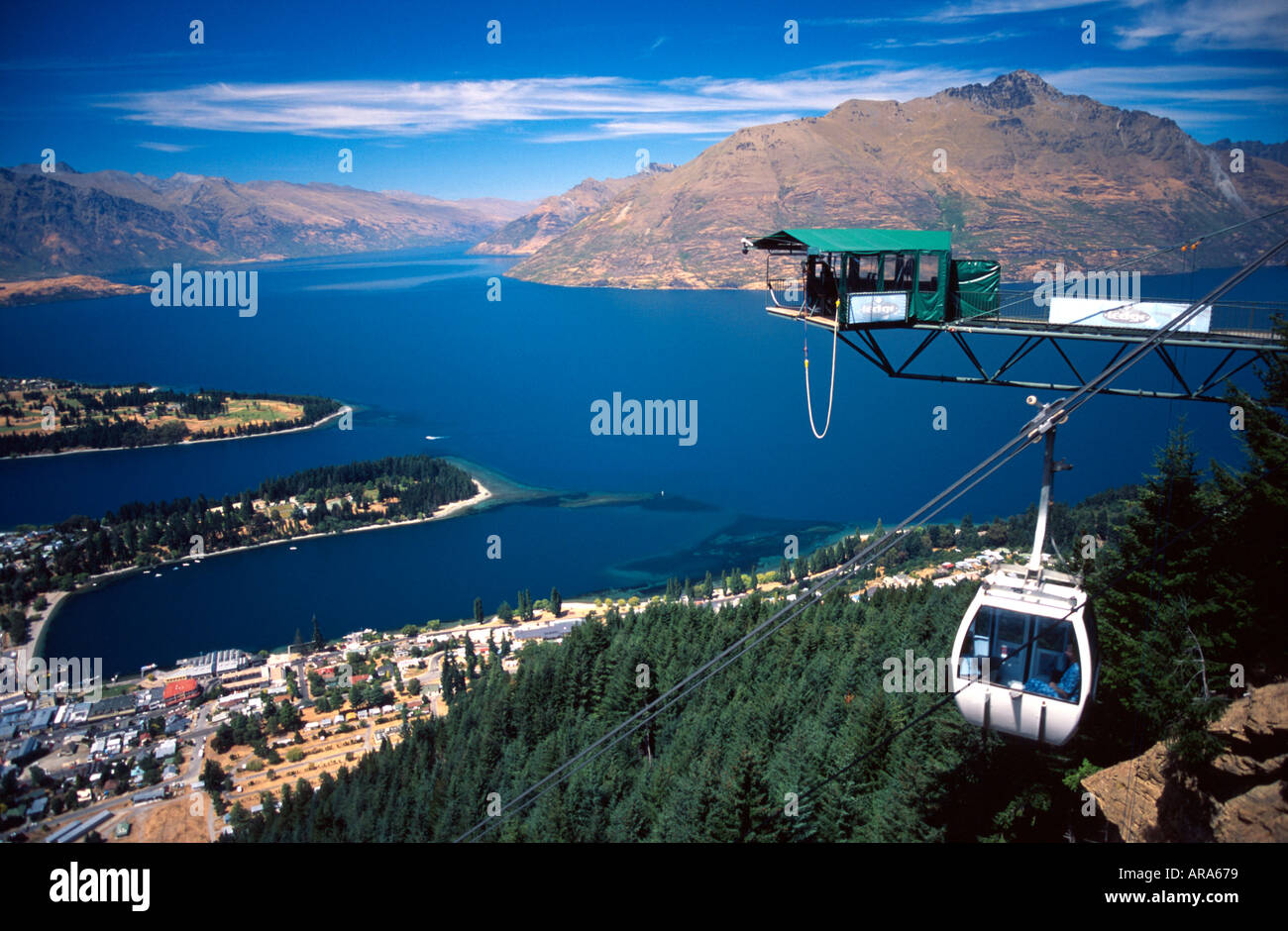 Skyline Gondola Queenstown South Island New Zealand Stock Photo - Alamy