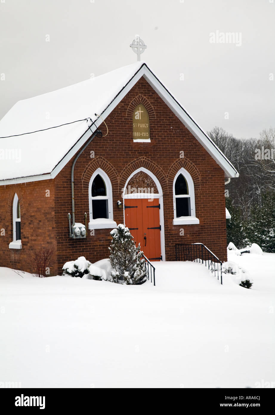 Small rural churches on the side of the road in Canada s Winter ...