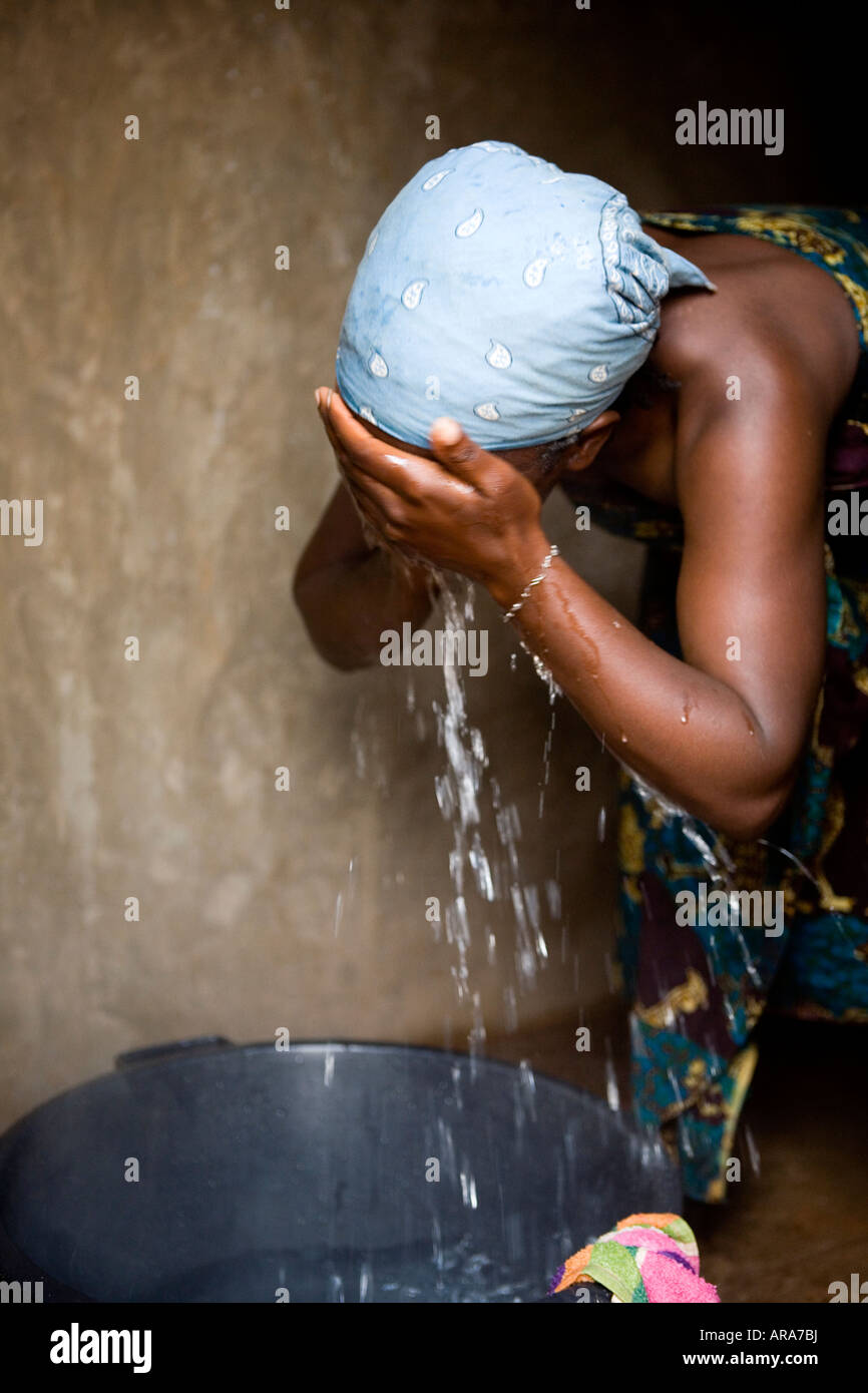 Woman washing, Malawi, Africa Stock Photo - Alamy