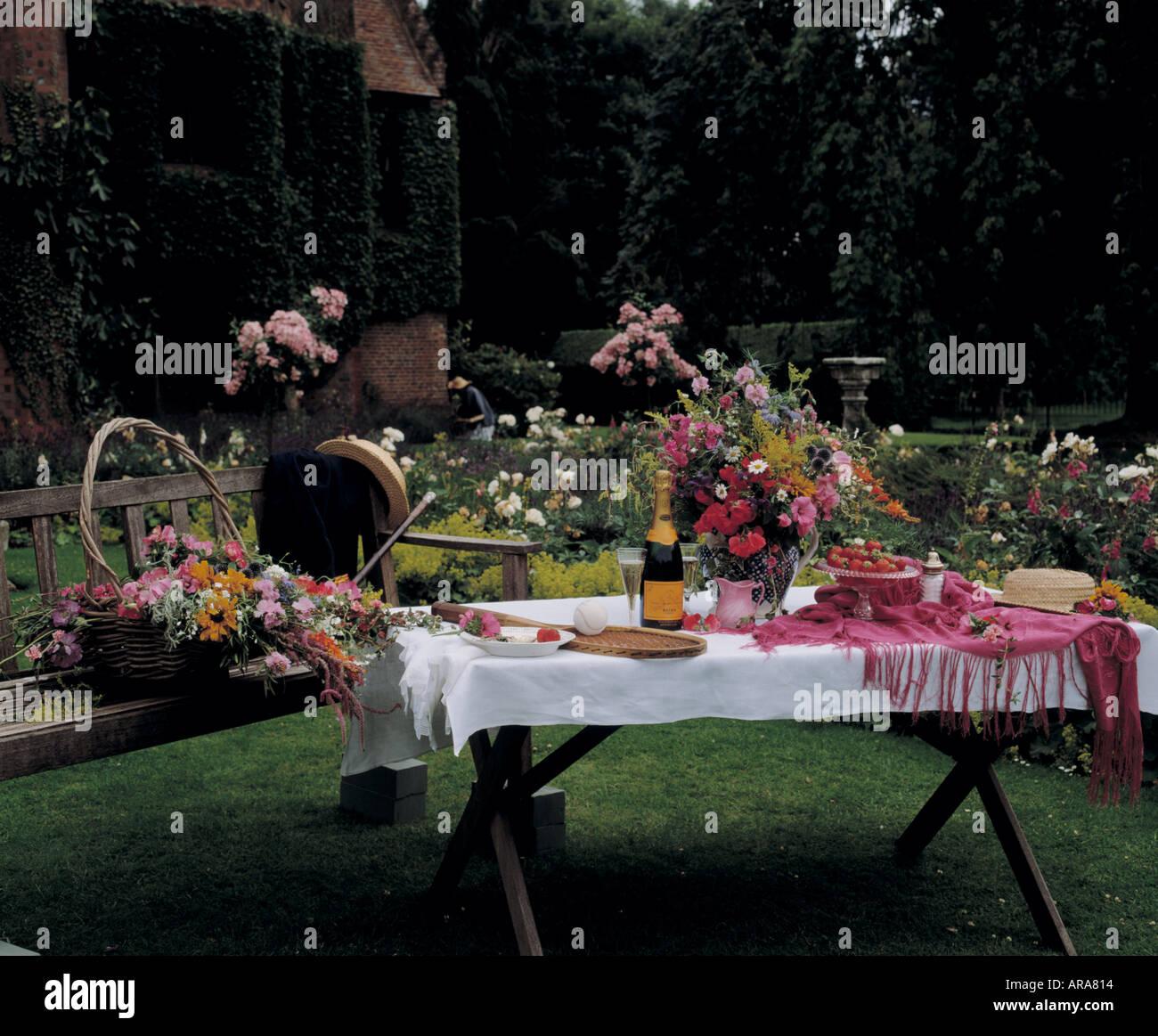 Garden Party Layout Stock Photo - Alamy
