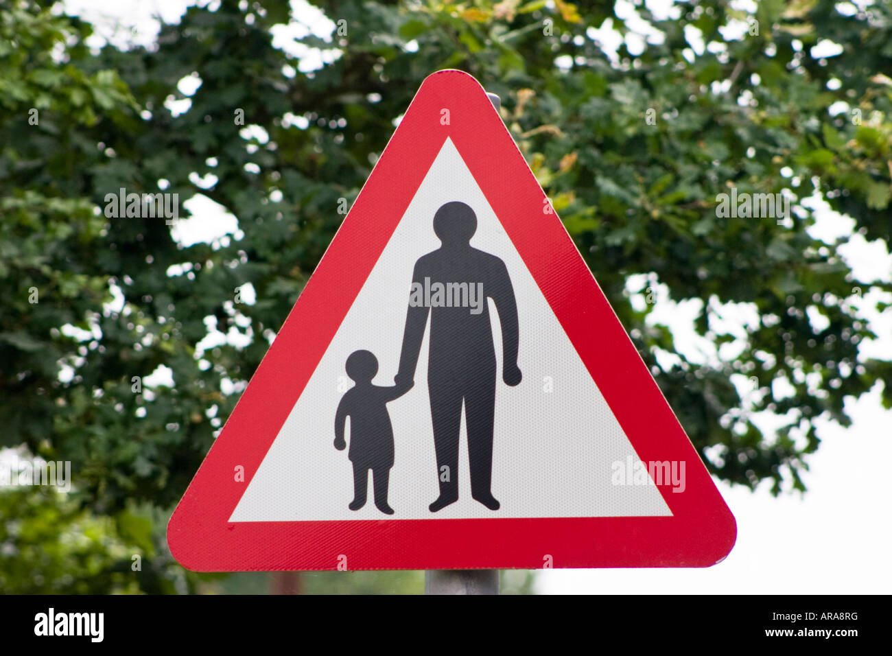 Beware Children Crossing Road Sign High Resolution Stock Photography ...