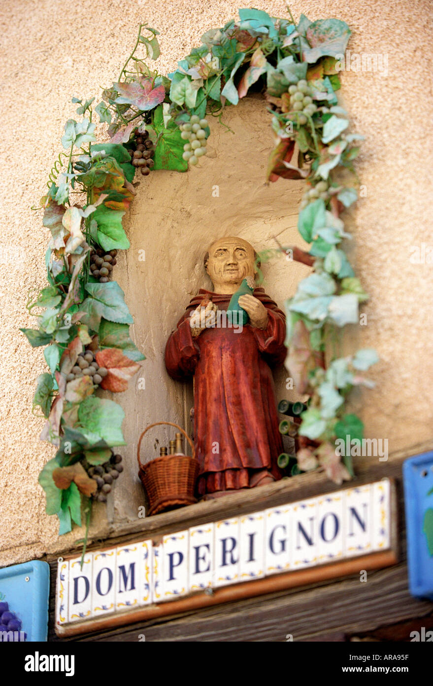 Dom perignon statue france champagne hi-res stock photography and ...