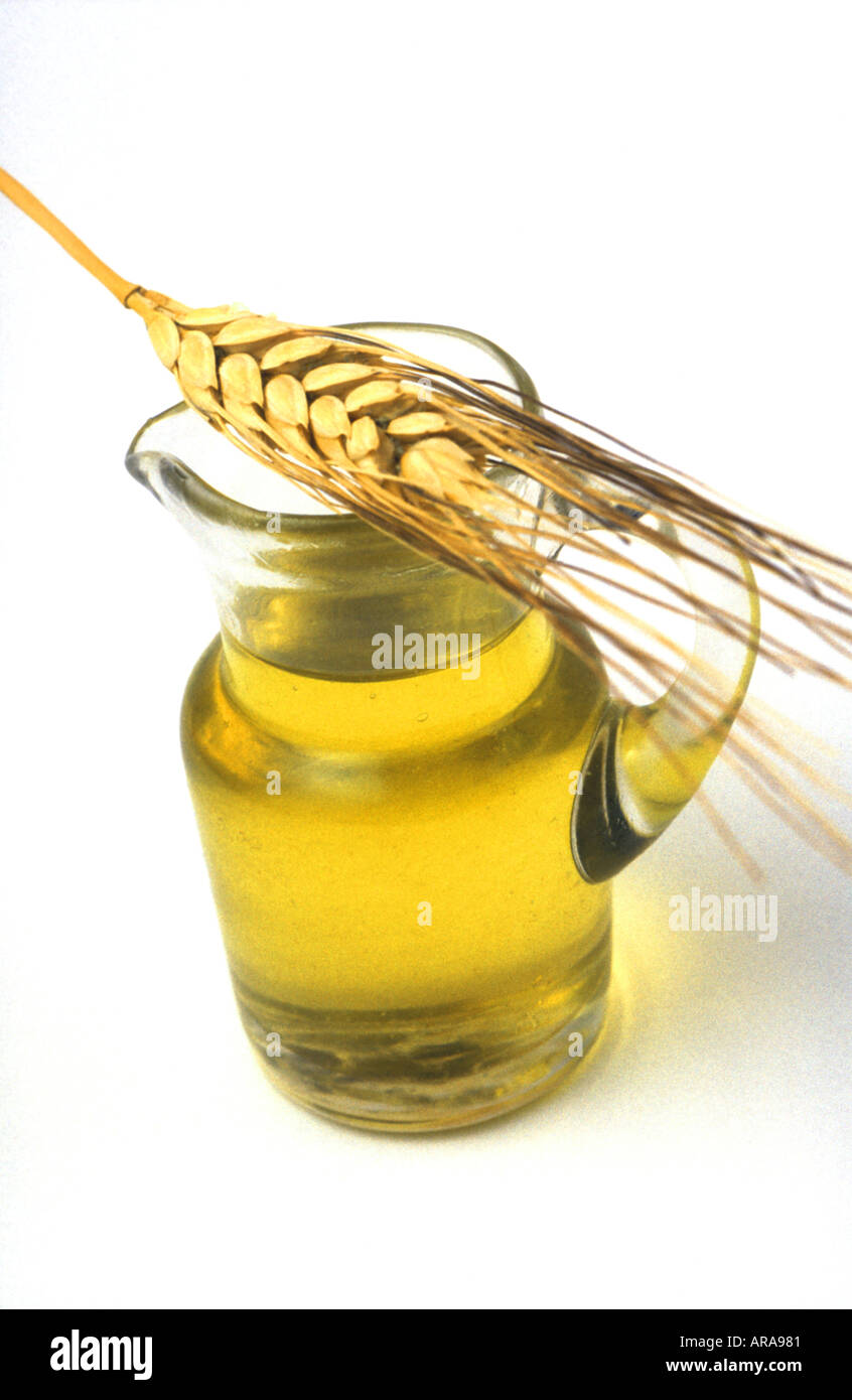 Wheat germ oil Stock Photo - Alamy