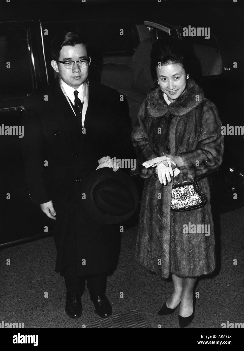 Hitachi, * 28.11.1935, Prince Hitachi of Japan, full length, with his ...