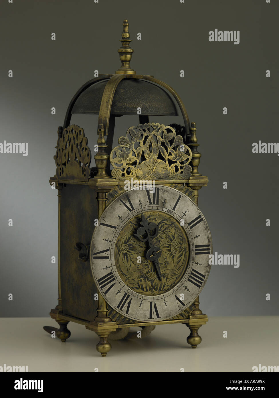 English lantern clock, circa 1690 Stock Photo - Alamy