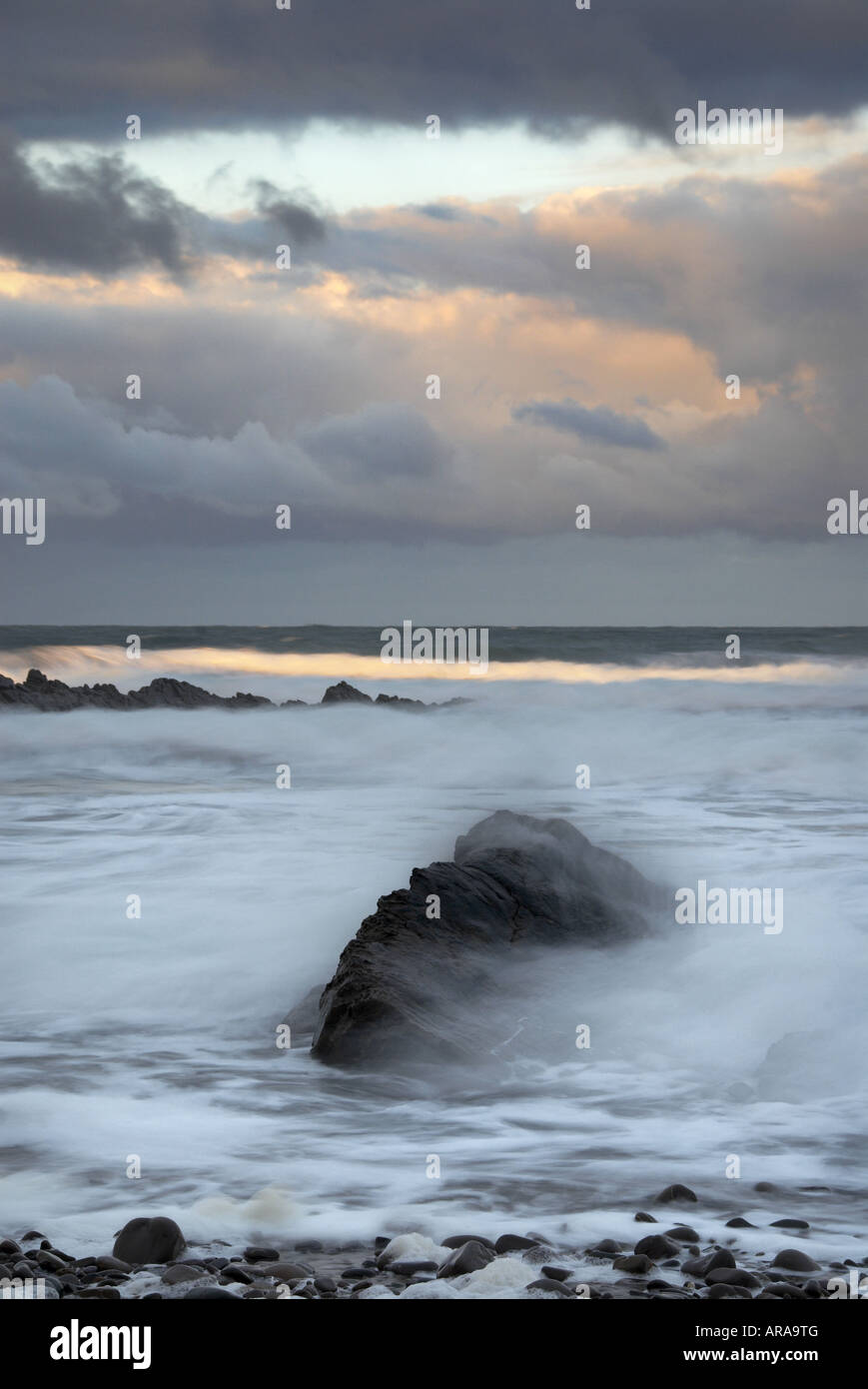 Early morning at Widemouth Cornwall UK Stock Photo - Alamy