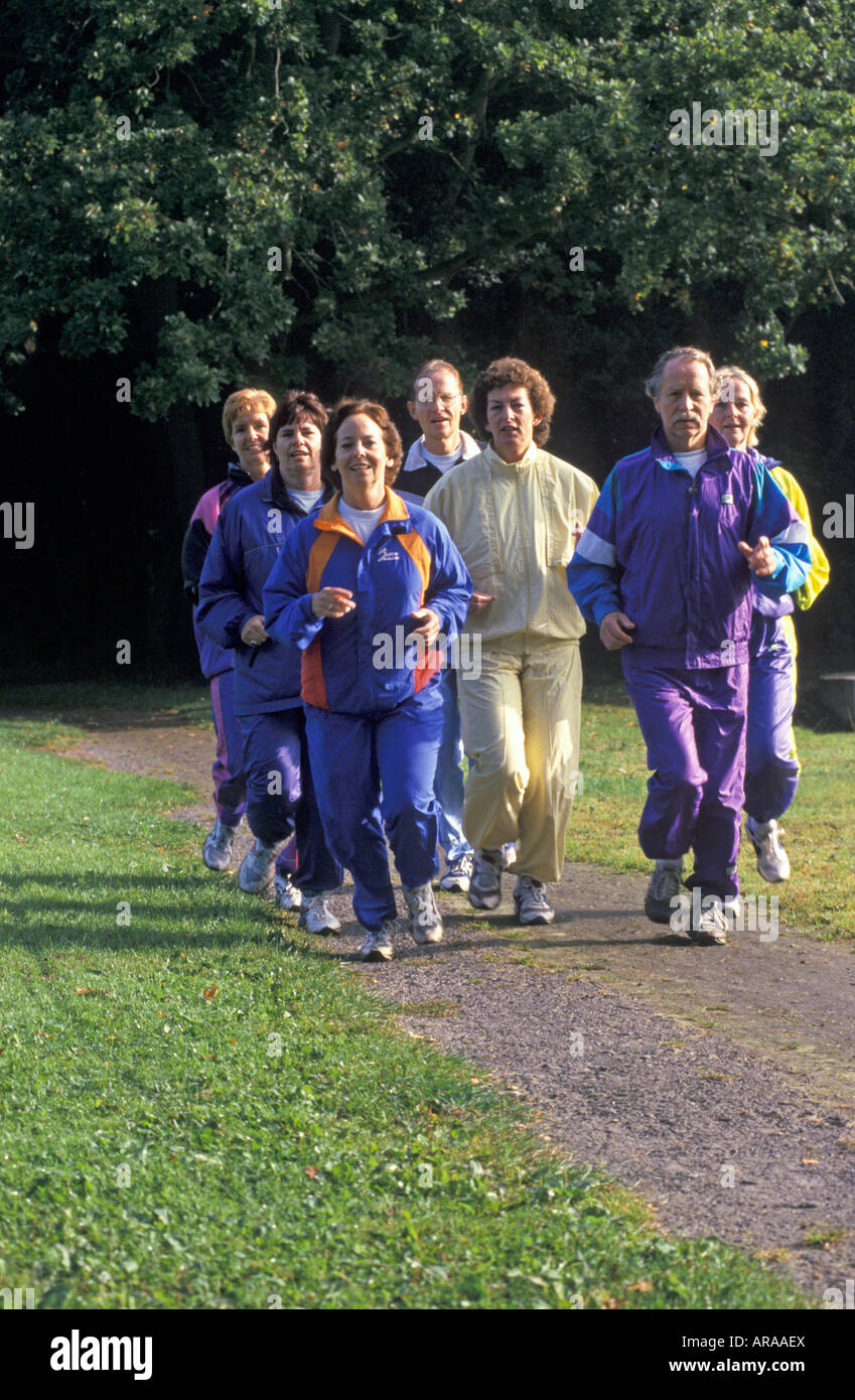 Group of seniors jogging Stock Photo - Alamy