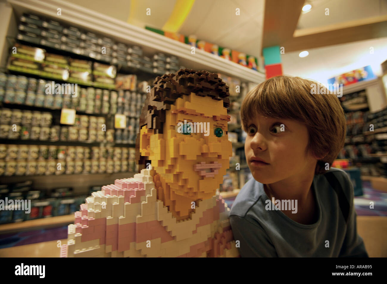 Lego kid boy toy store sitting hi-res stock photography and images - Alamy