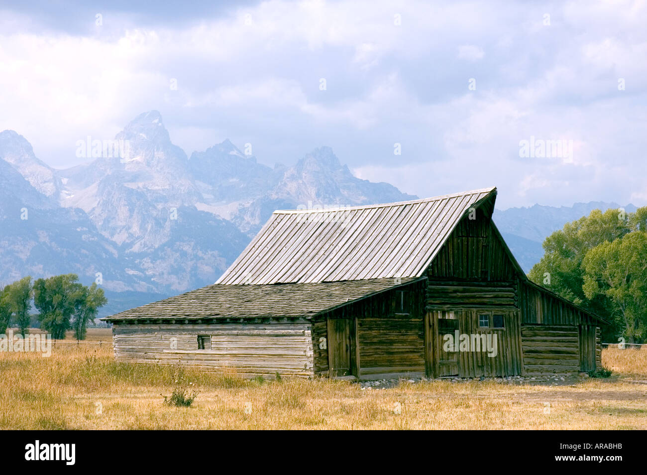 Grand Teton National Park Wyoming USA. Barn part of Mormon Row Stock ...