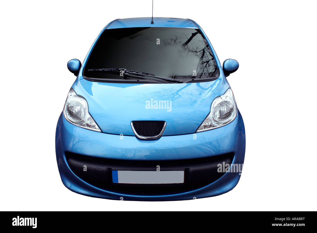 Interesting blue car. Isolated on white Stock Photo - Alamy