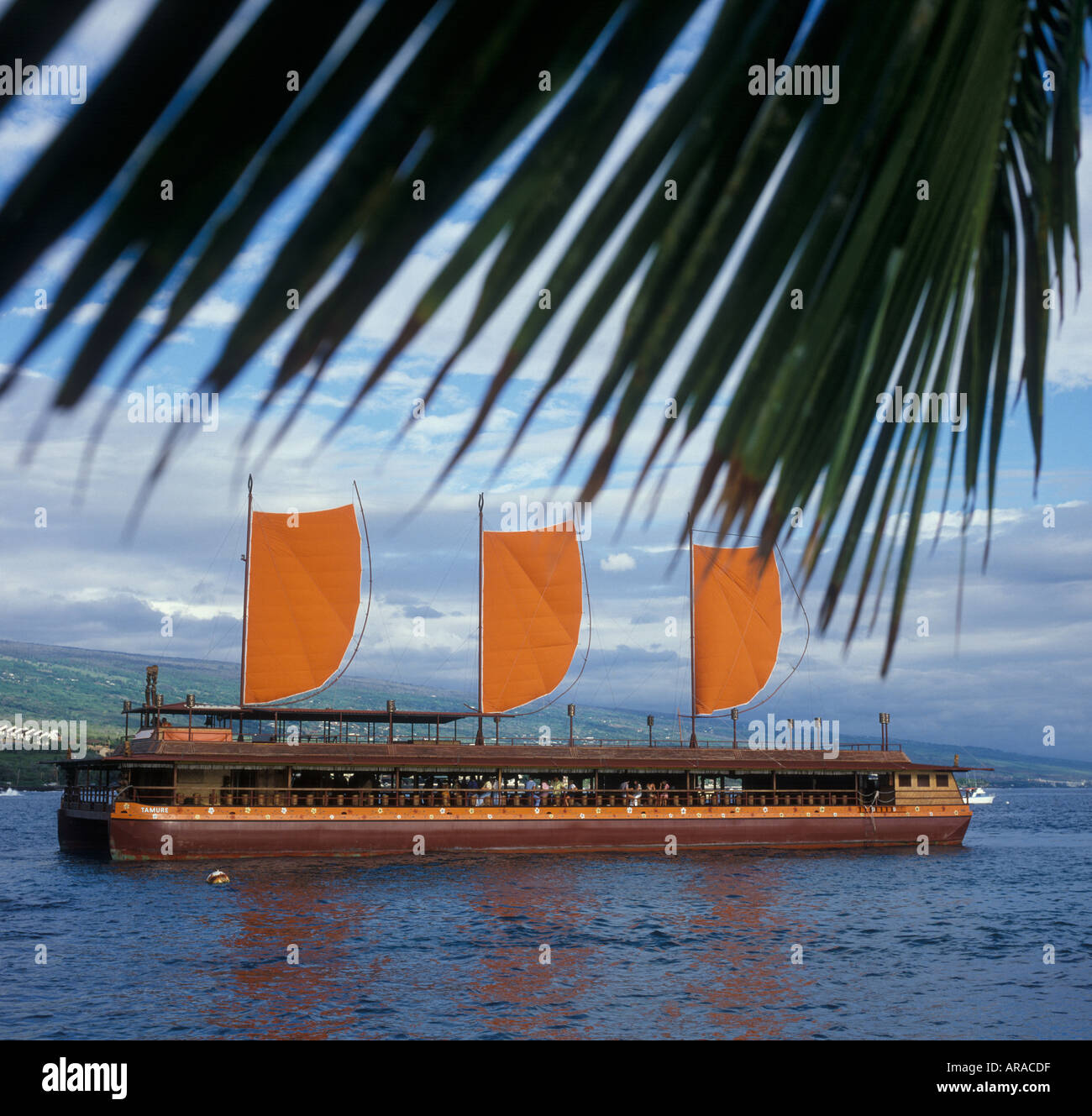 Hawaiian sightseeing boat Stock Photo - Alamy