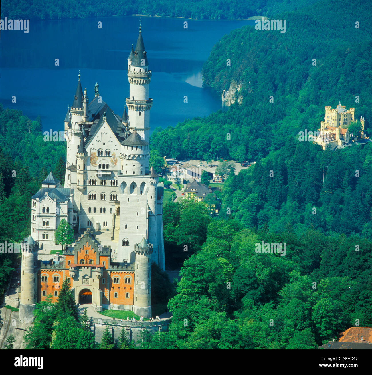 Neuschwanstein Castle near Fussen Germany in the Bavarian area Stock ...