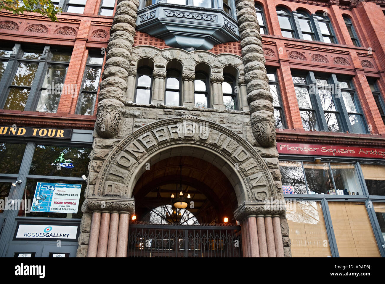 Pioneer Building in Pioneer Square Seattle Washington Stock Photo - Alamy