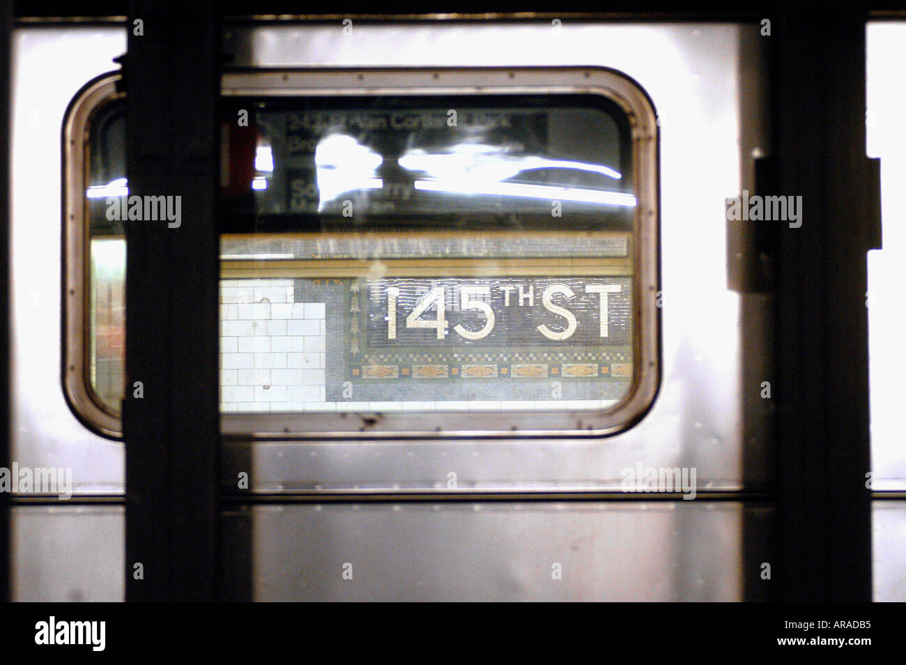 Mosaic decorations in NYC subway Stock Photo - Alamy