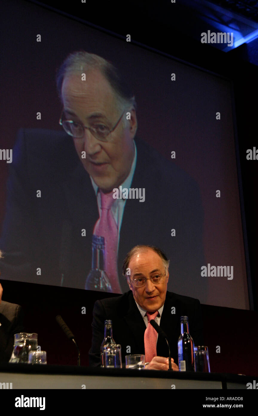 michael howard mp and conservative leader making a speech at a london ...