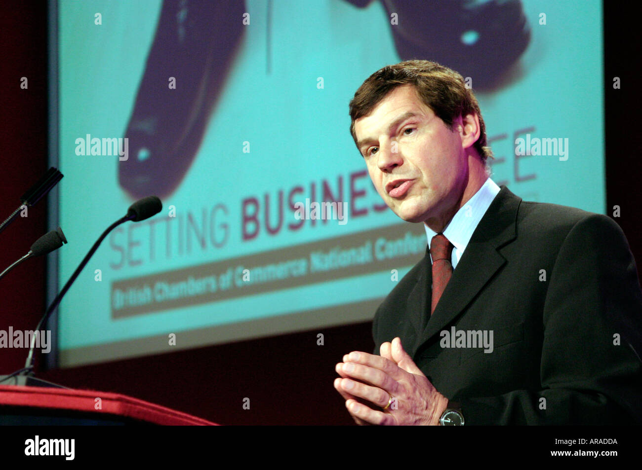 Nigel Griffiths Labour MP for Edinburgh South Speech April 2004 Stock ...