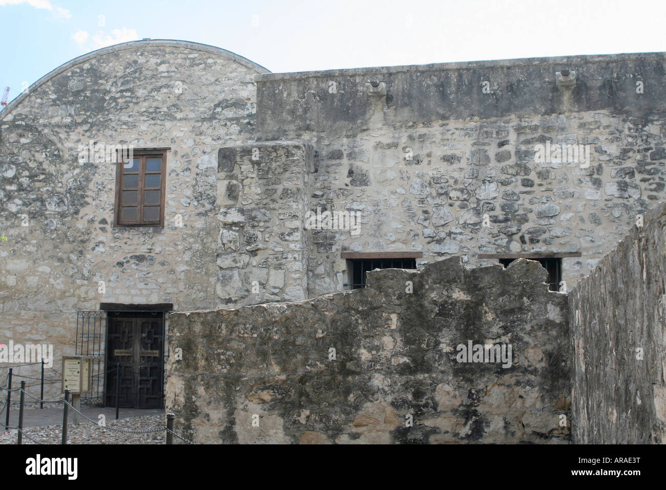Original wall section, The Alamo Stock Photo - Alamy