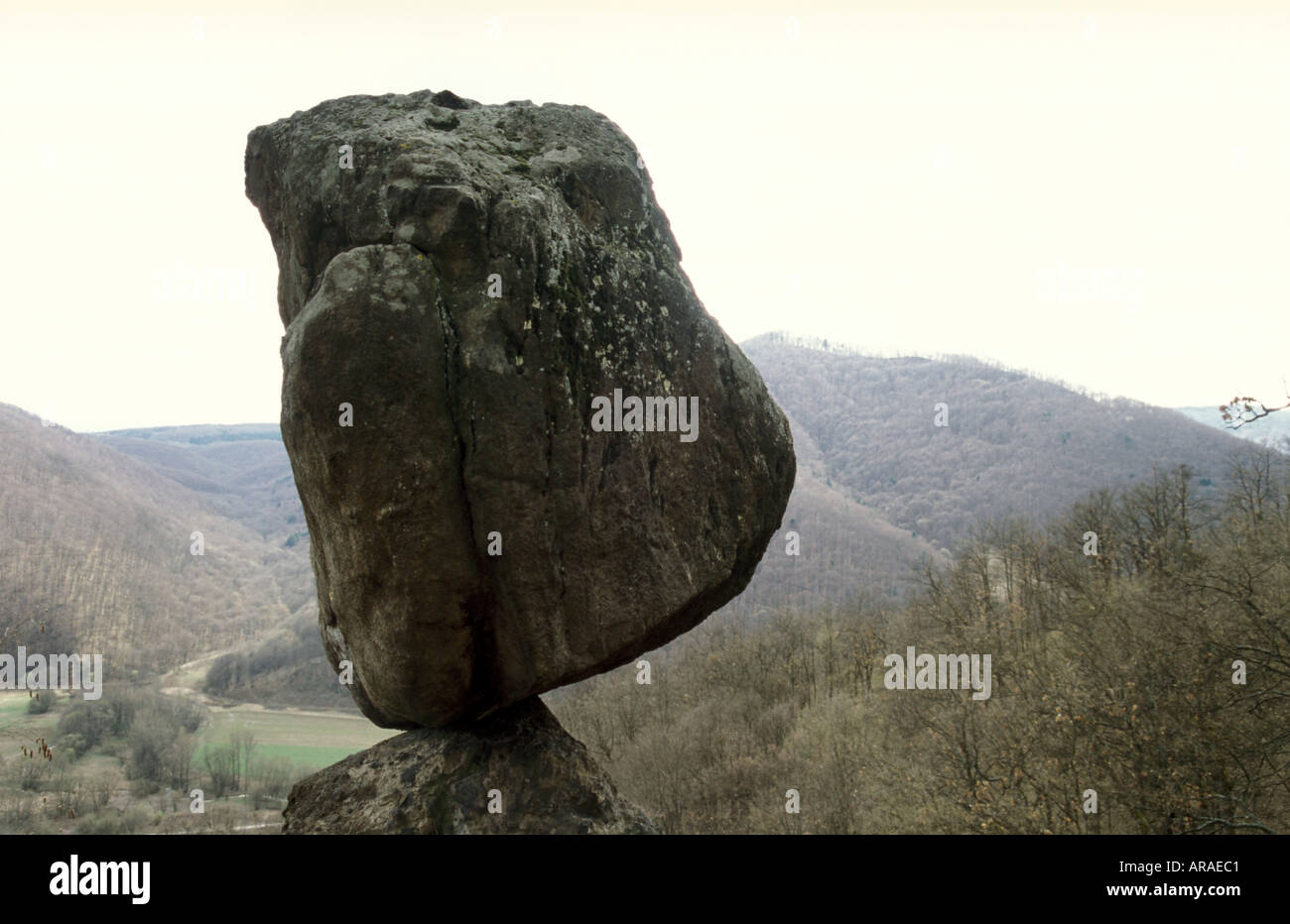 Rocking Stone boulder Certova Hlava - Devils Head in Kremnicke Vrchy ...